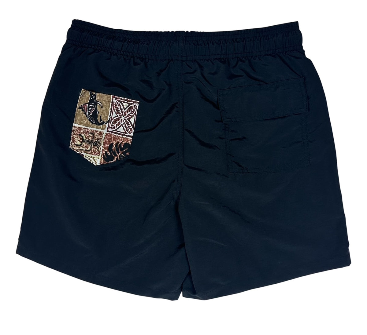 Tribal Hawaiian Swim Trunks w/Matching Back Pocket/ Made in Hawaii ...
